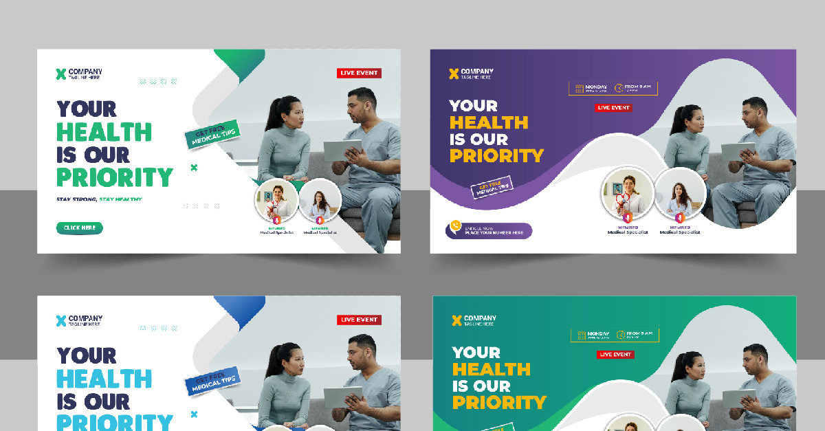 Medical and Hospital YouTube Thumbnail Design