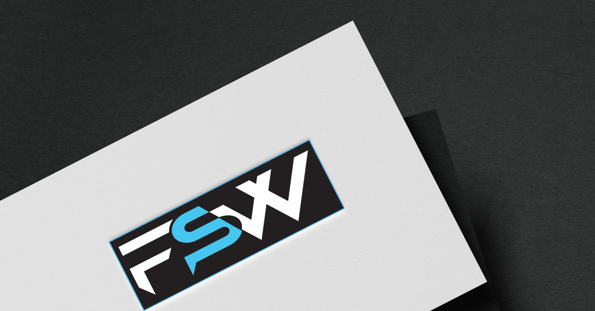 Modelo de design de logotipo de carta FSW para empresa de moda