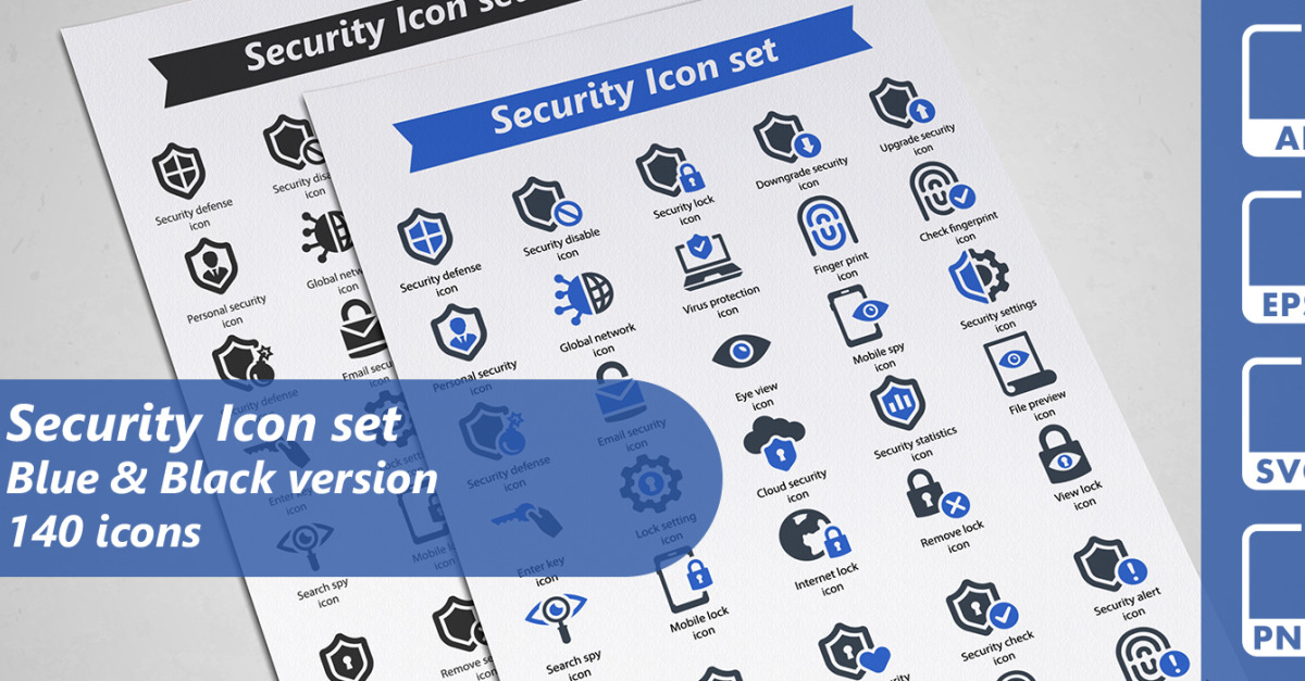 Security Icon Set Template #328226 - TemplateMonster