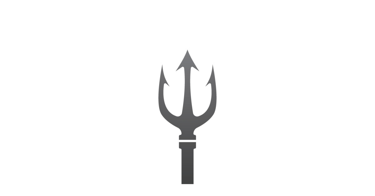 Sword and Magic trident trisula vector logo design element v1