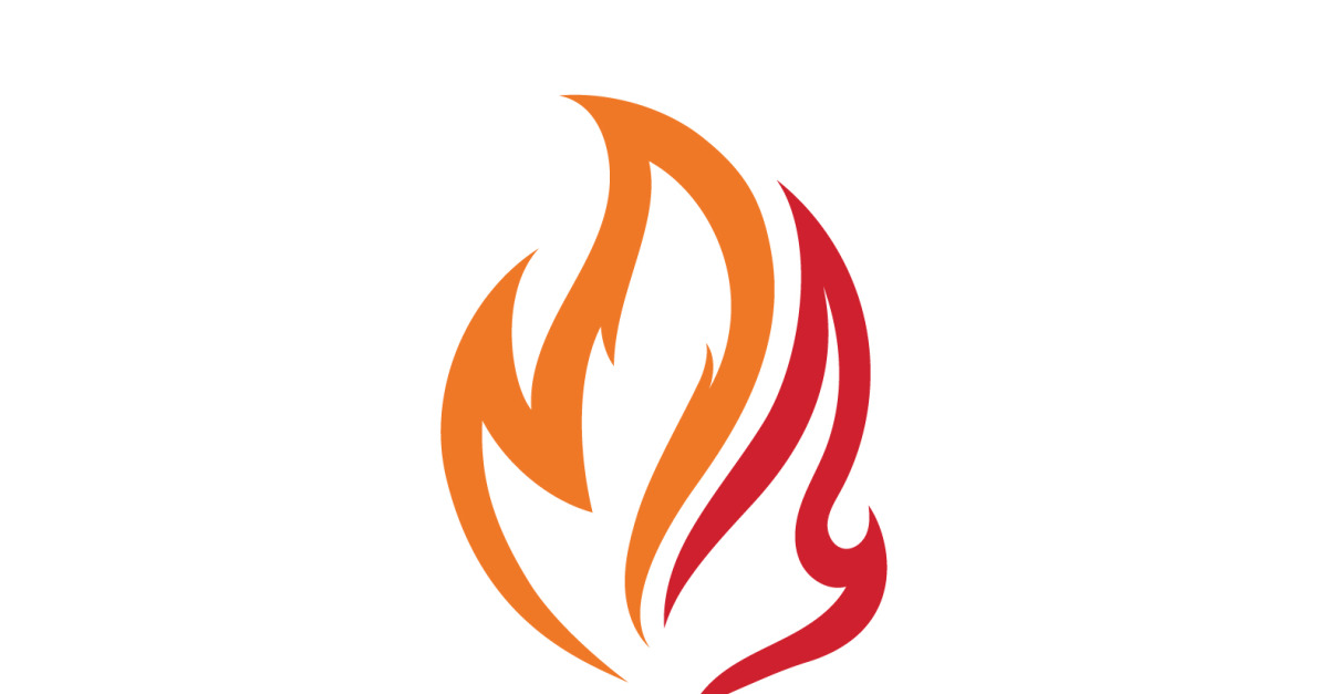 Fire Burn flame hot logo vector element design v5