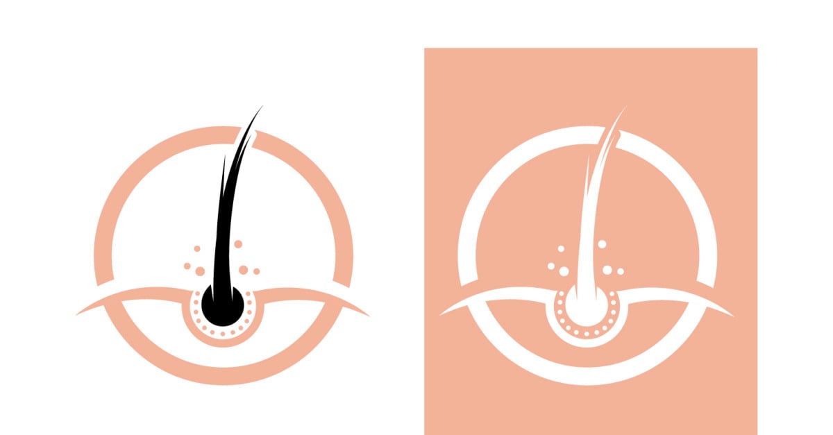 Hair health treatment logo and symbol design vector v11