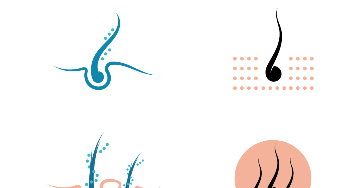 Hair health treatment logo and symbol design vector v17