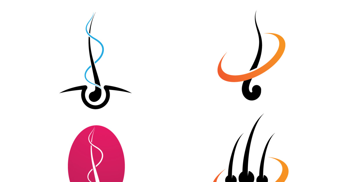Hair health treatment logo and symbol design vector v20