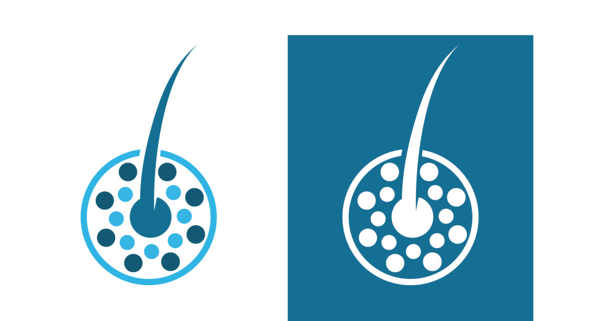 Hair health treatment logo and symbol design vector v5