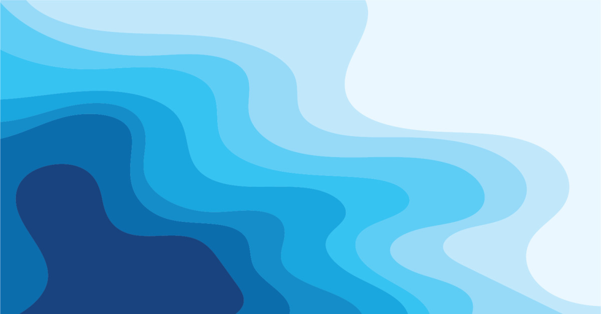 Blue wave water background design vector v24