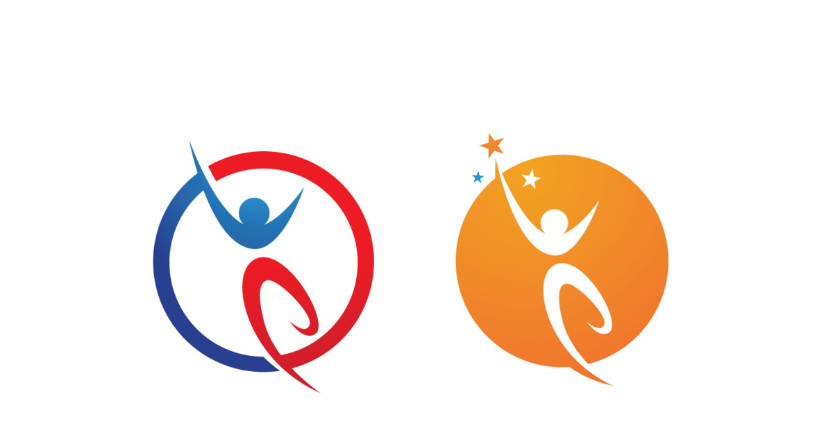 Success people star business logo vector v27