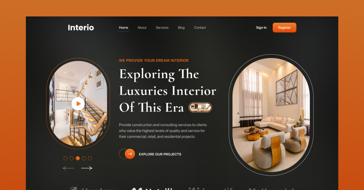 Interior Website Hero Section 01 #328818 - TemplateMonster