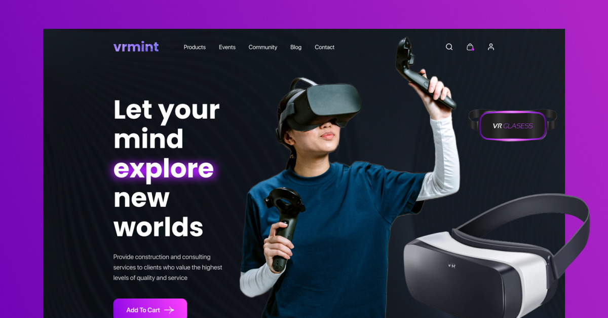 NFT Website Hero Section UI Template 03 - TemplateMonster