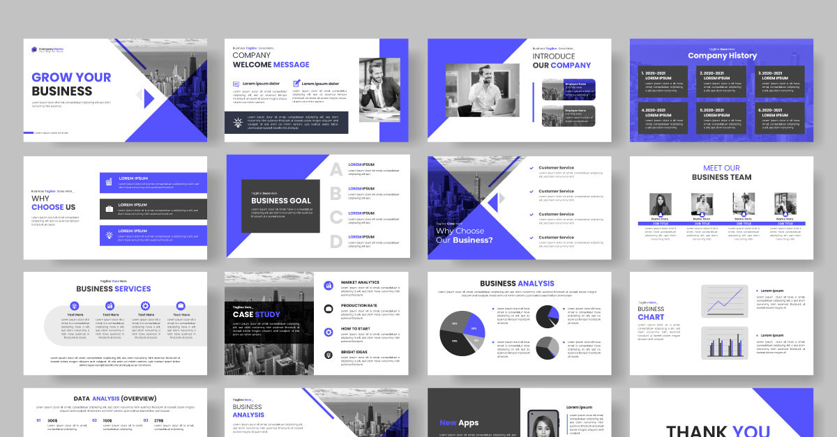 Présentation d'entreprise polyvalente et idée de modèle powerpoint de ...