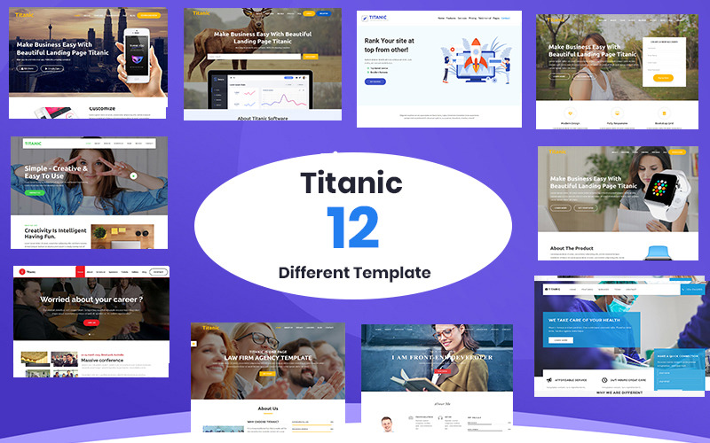 Titanic - Complete Landing Page Template Solution