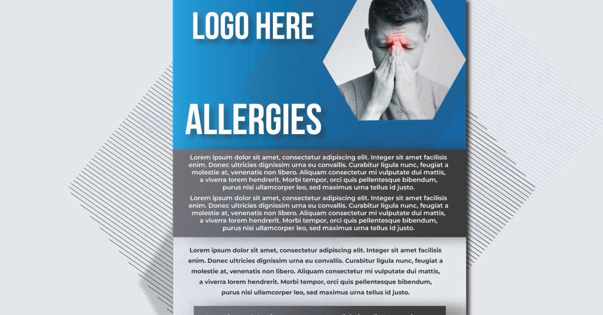 Allergies (DOCTOR) Flyer Template Design - TemplateMonster