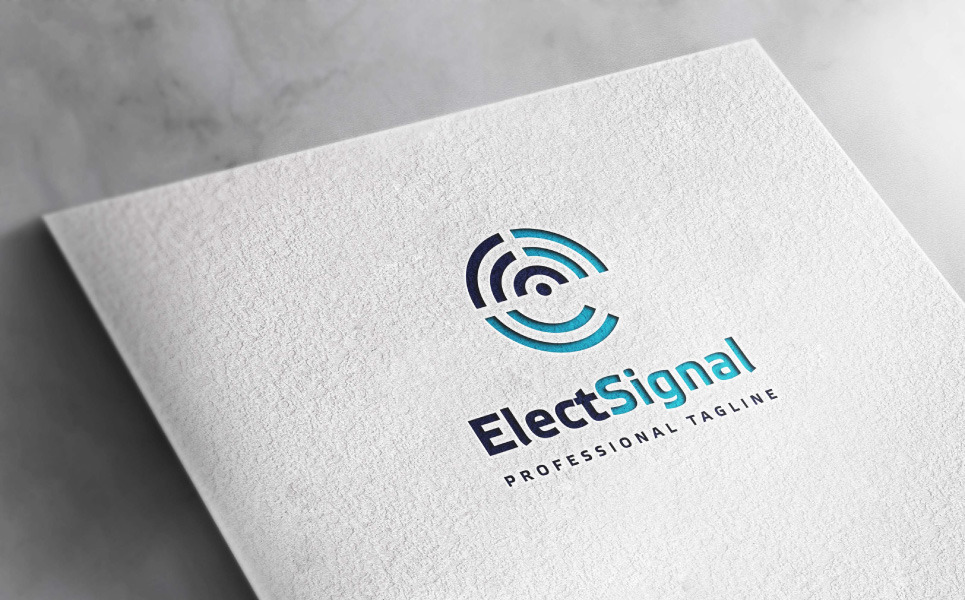 Letter e signal logo or letter e computing logo