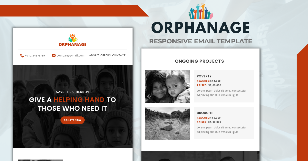 Orphanage – Charity Email newsletter Template
