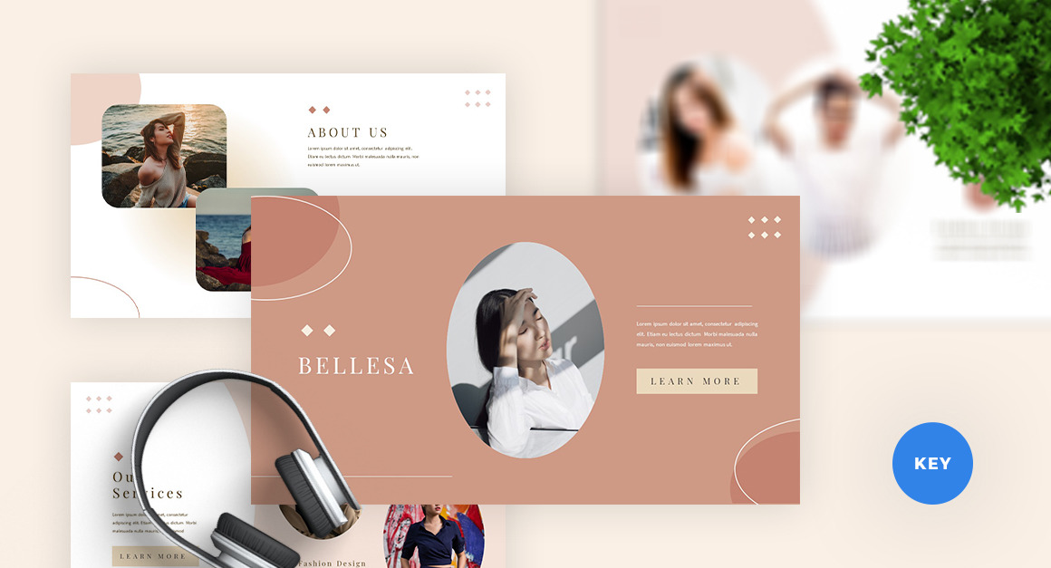 Bellesa - Mode-Keynote-Vorlage #329416 - TemplateMonster