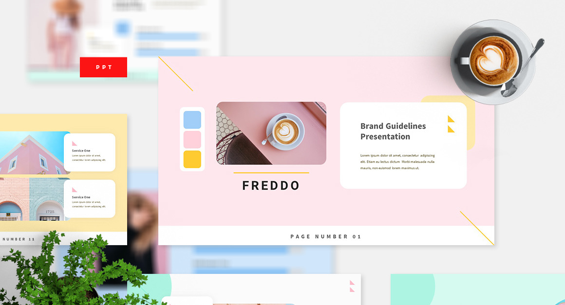 Freddo - Powerpoint creativo en colores pastel