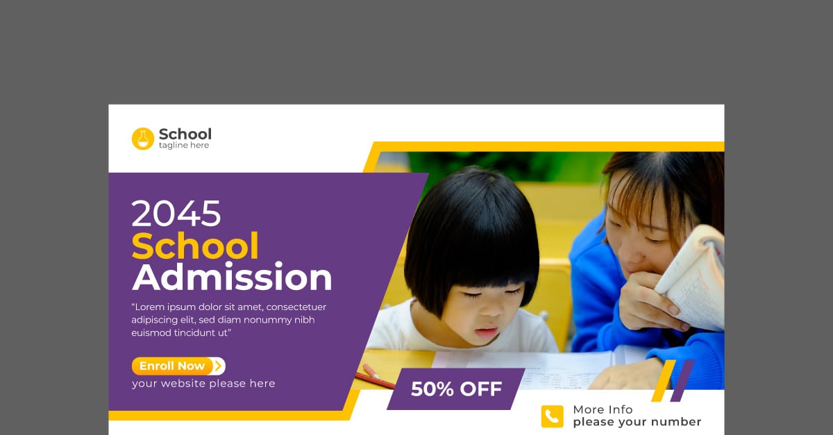 Back to school web banner post social media post banner template design ...