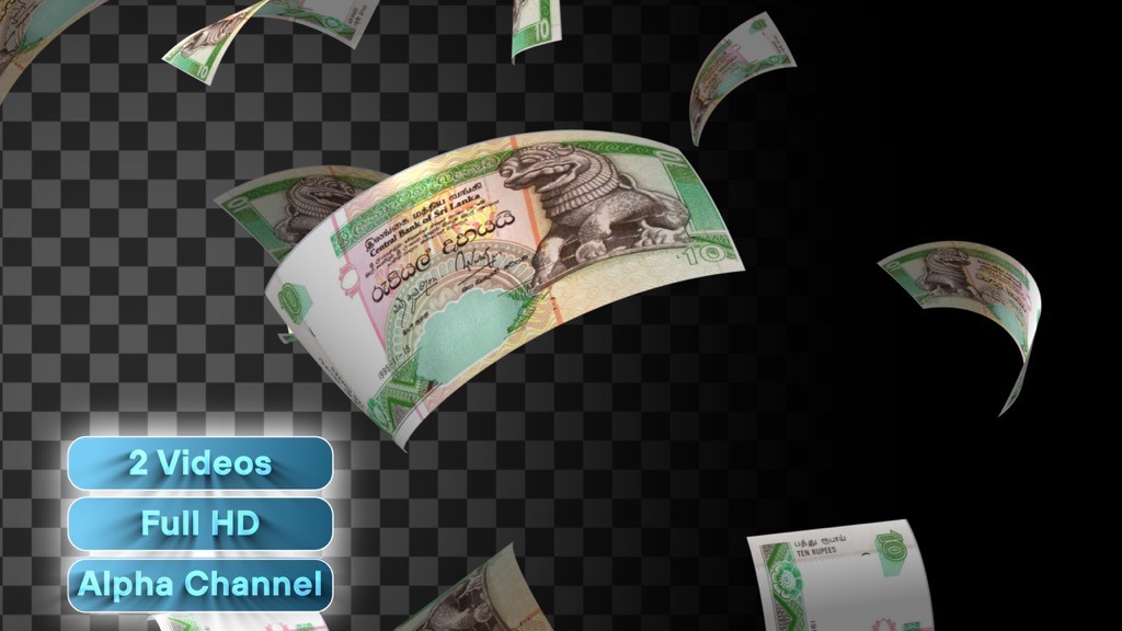 Falling Sri Lankan Money Banknote Background