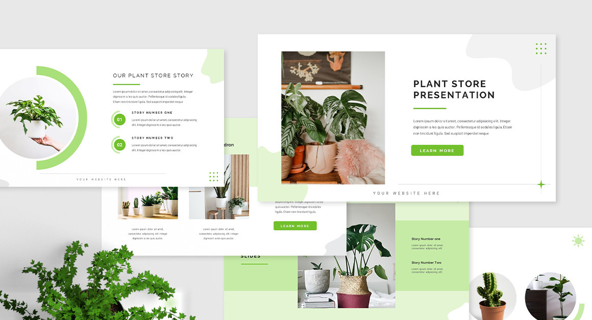 Plantice - Tienda de plantas Powerpoint - TemplateMonster