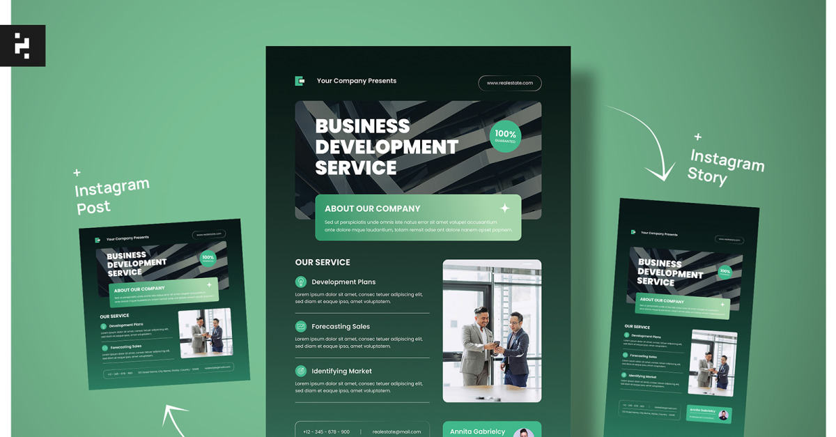 Business Development Corporate Flyer - TemplateMonster