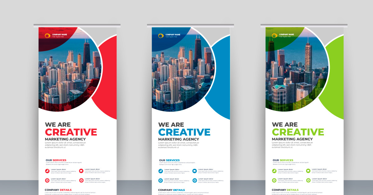 Professional modern corporate stand roll up banner and pull up banner ...