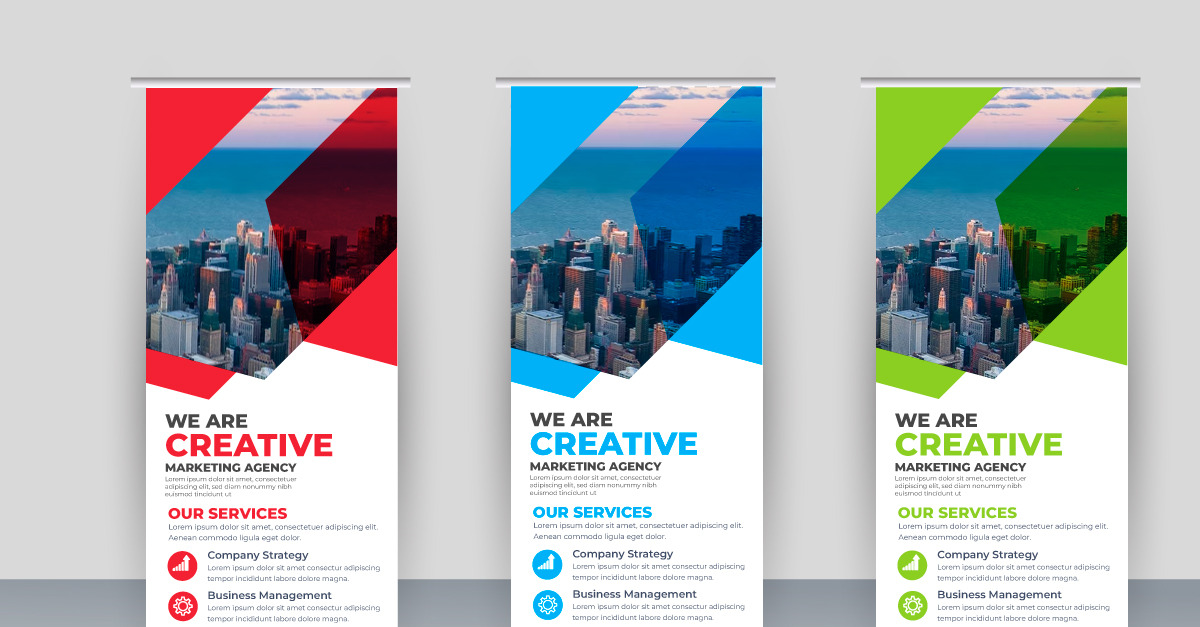 Professional modern corporate stand roll up banner and pull up banner ...