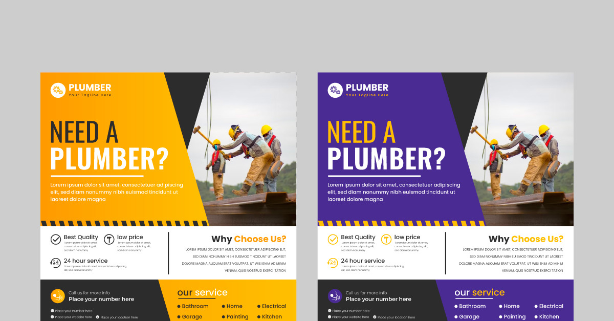 Vector Construction and handyman home repair social media post home ...