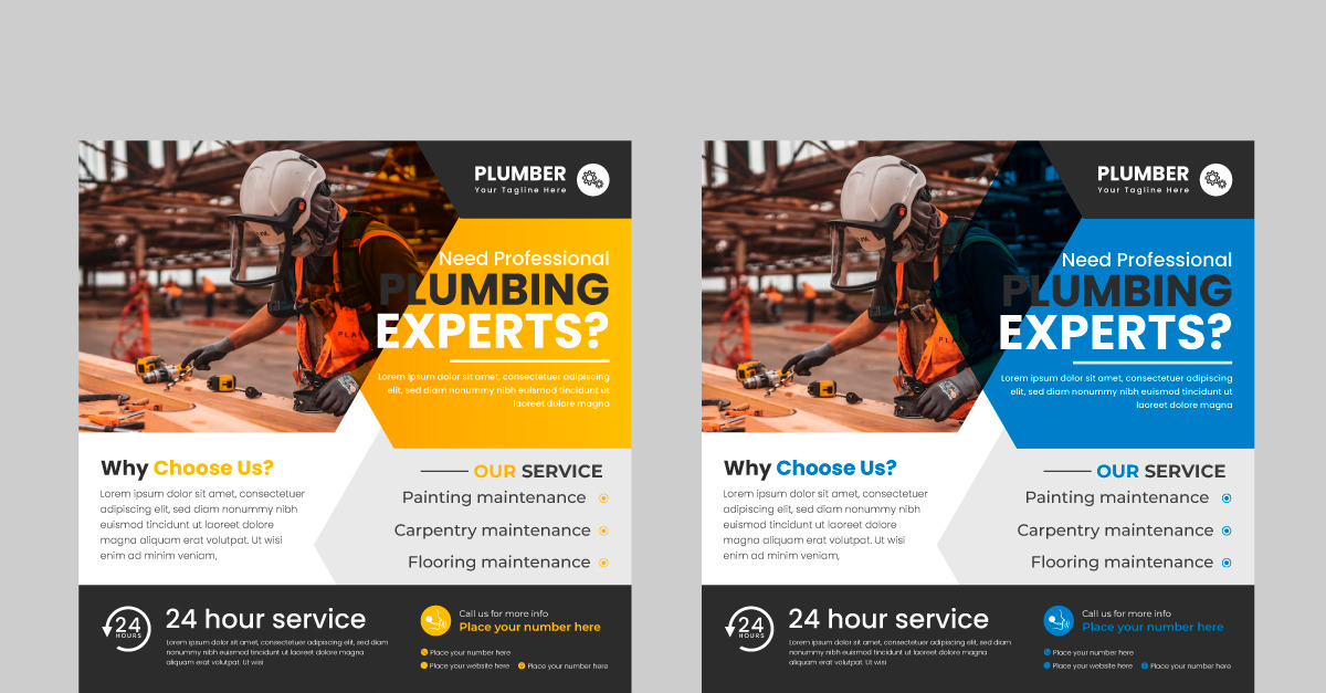 Vector Construction and handyman home repair web banner social media ...