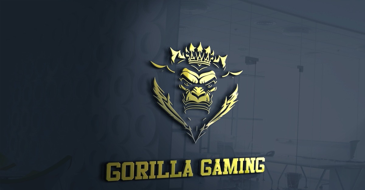 Gorilla Gaming Logo Template For Gaming Vector File