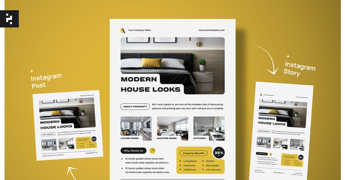 Emlak Broşürü - Modern Kurumsal #330284 - TemplateMonster