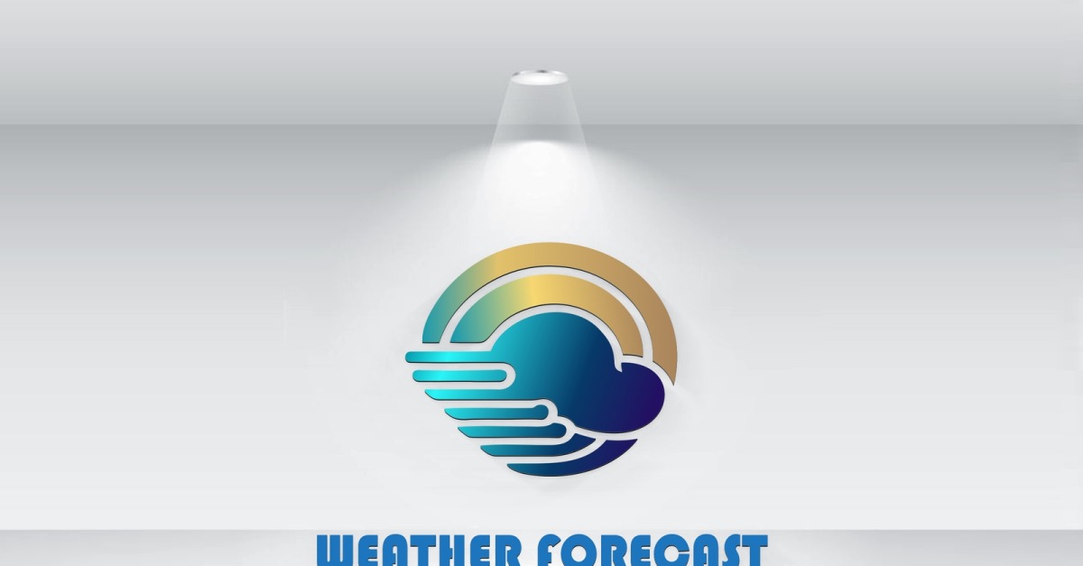 Prévisions météo avec fichier vectoriel de modèle de logo moderne Cloud