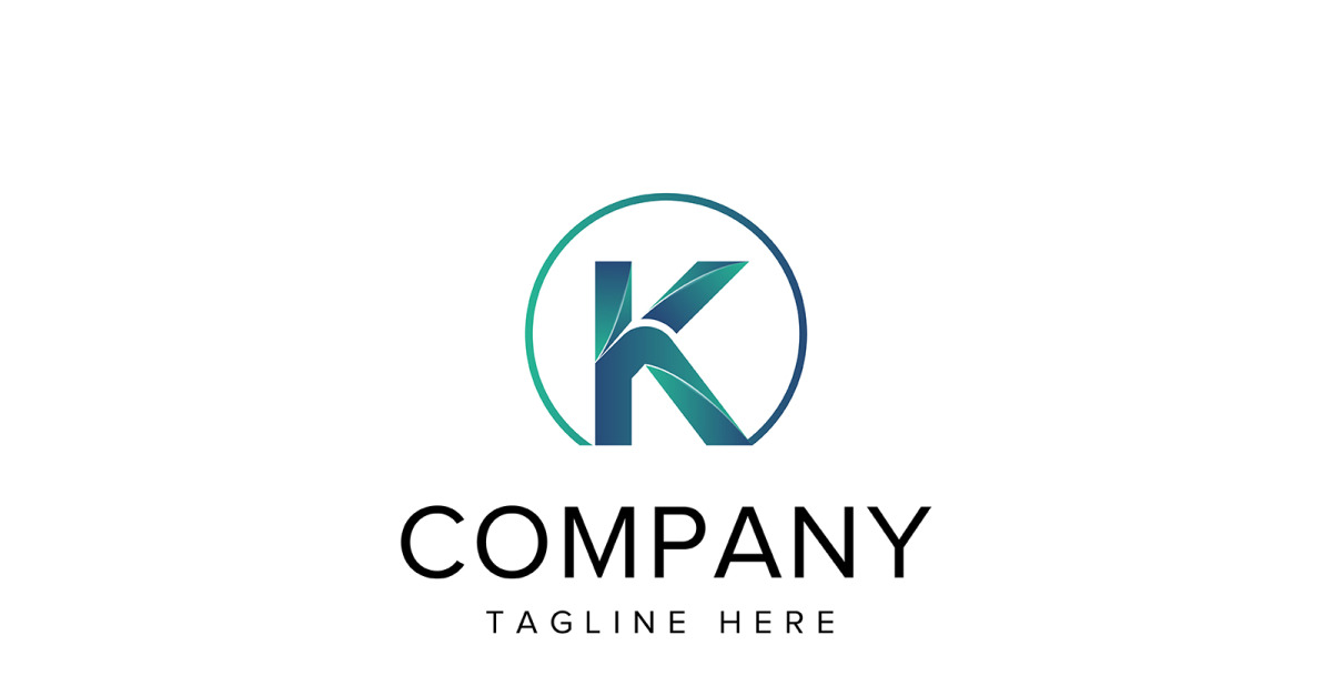 Modern abstract simple Letter K logo design templte