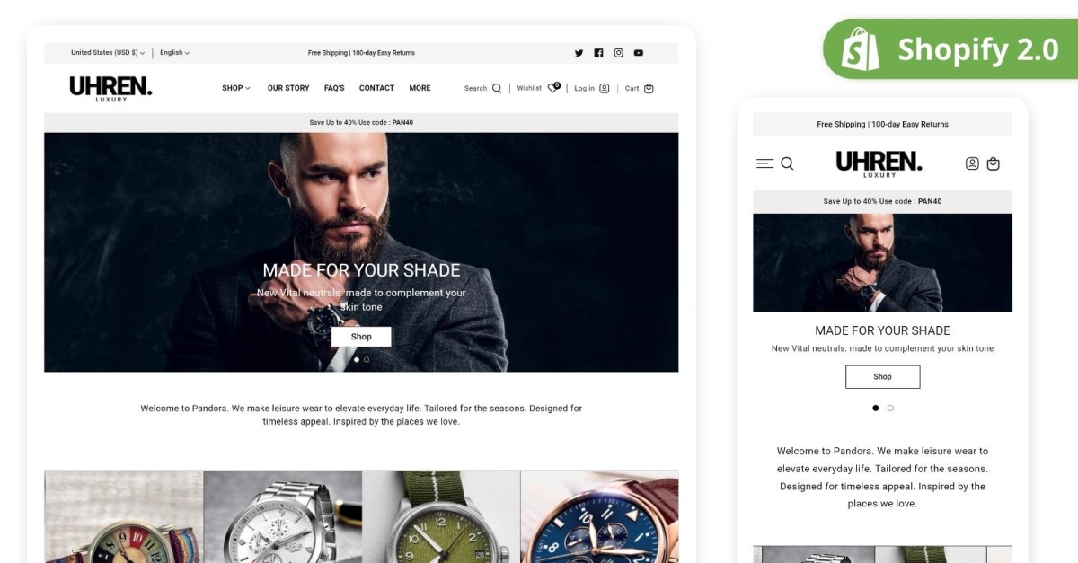 Plantilla de reloj Shopify de lujo | Tiendas de relojes Shopify ...