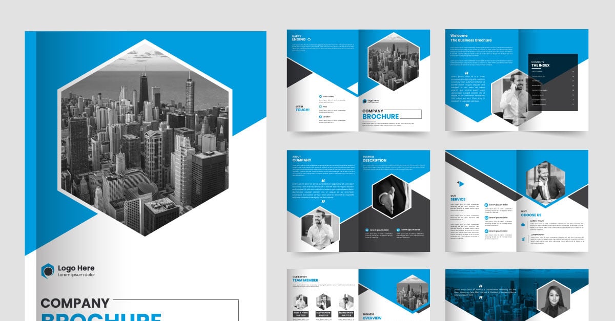 Vector brochure template design and company brochure template