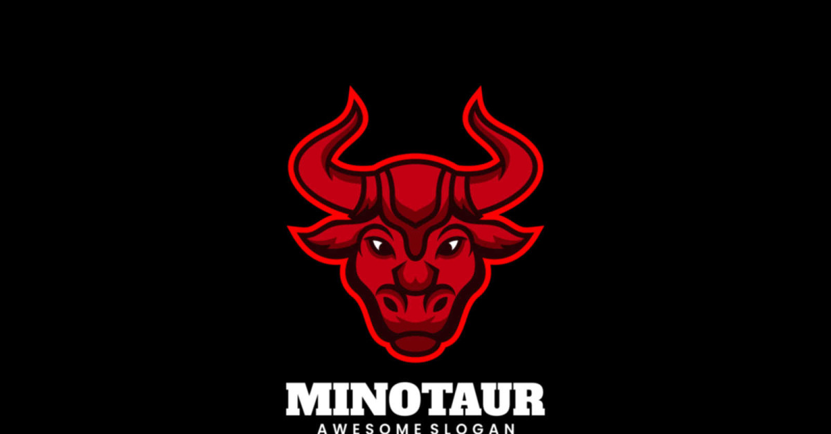 Minotaur Simple Mascot Logo #330606 - TemplateMonster