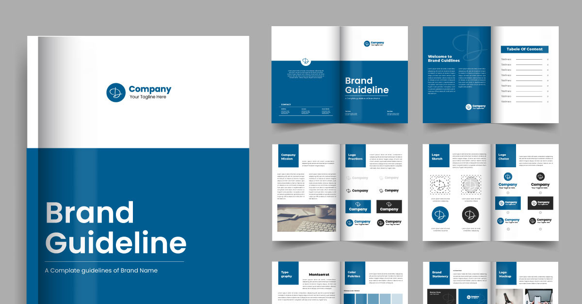 Brand Guideline Template and Brand Identity guidelines Brochure Layout