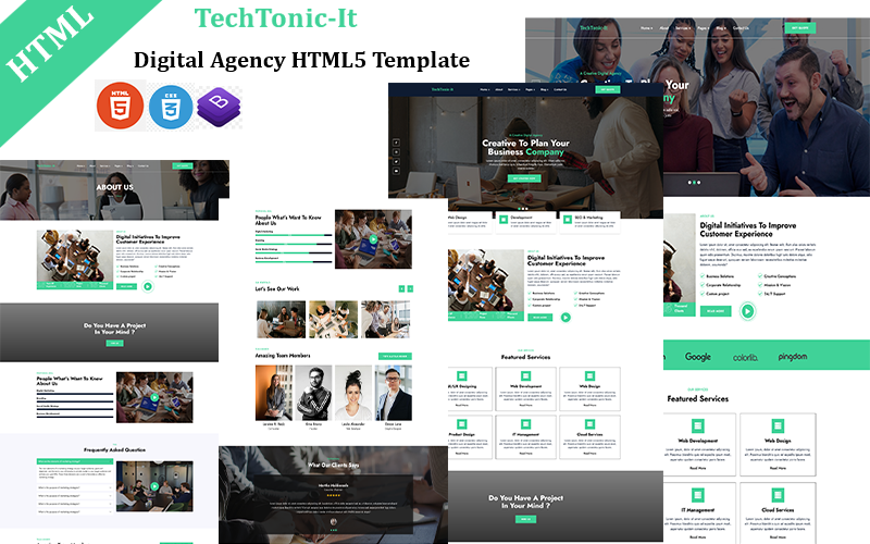 TechTonic-It Digital Agency HTML Template - TemplateMonster