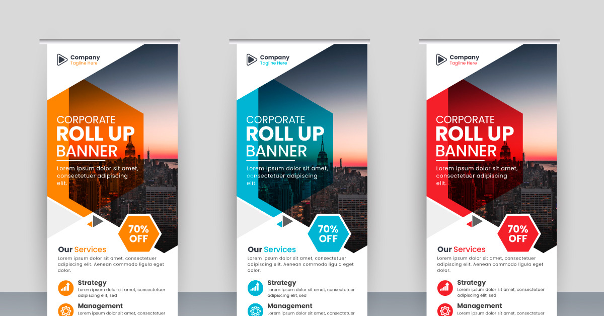 Business professional roll up banner bundle roll up display standee for ...