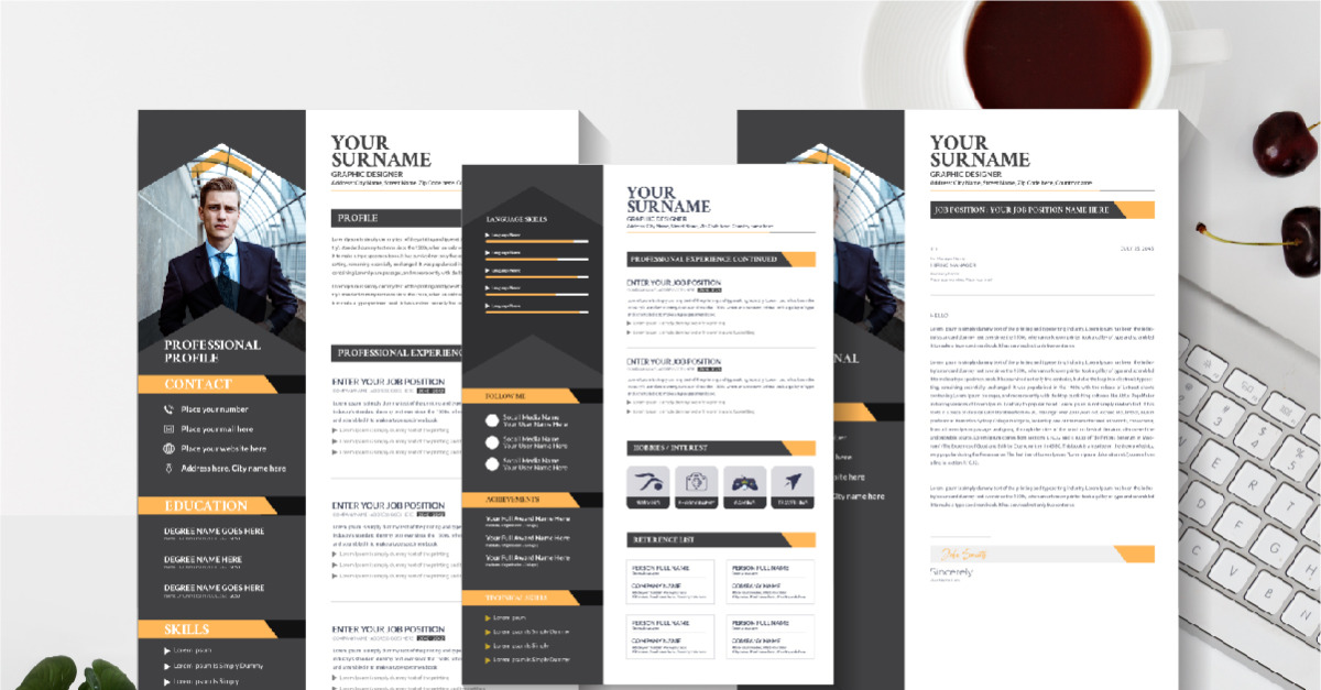 Creative Editable Resume idea Cv Template with cover letter