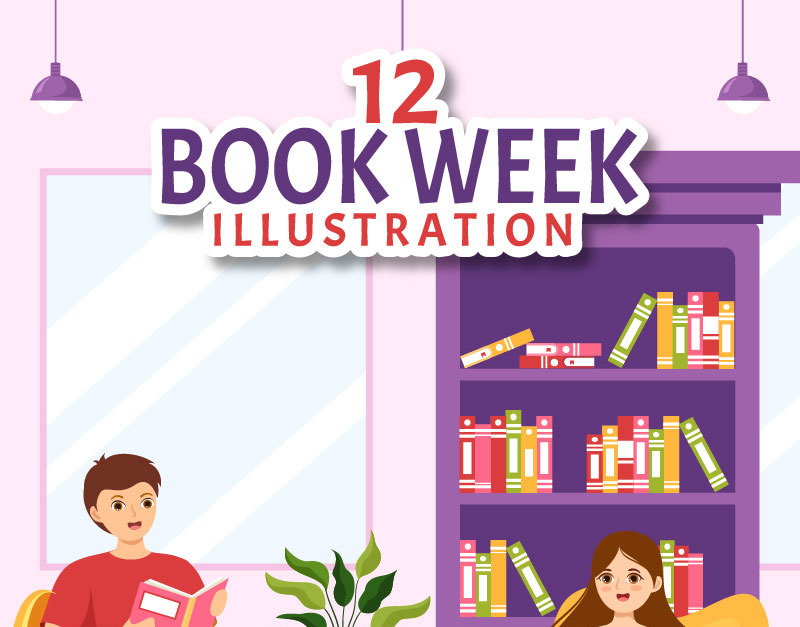 12 Book Week Events Illustration #331174 - TemplateMonster