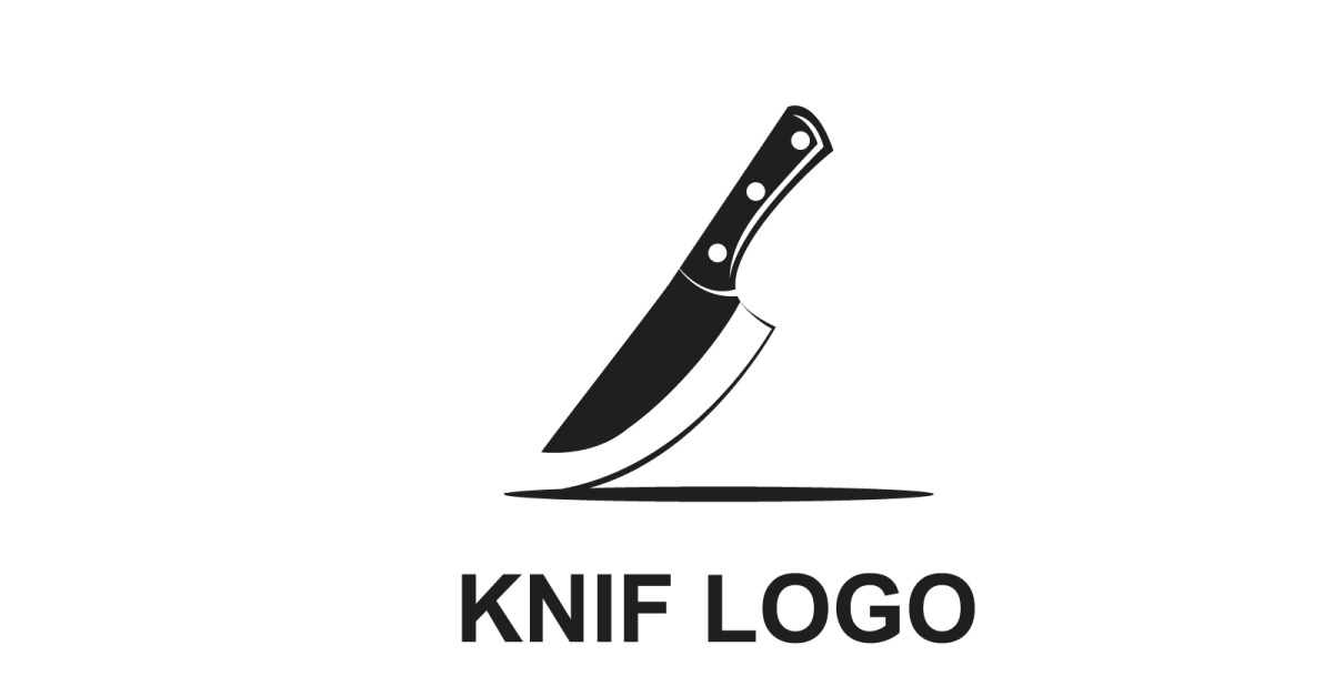 Cuchillo Simple color negro LogoTemplate - TemplateMonster