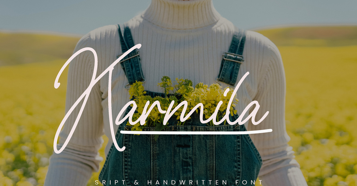 Karmila - Script et police manuscrite - TemplateMonster