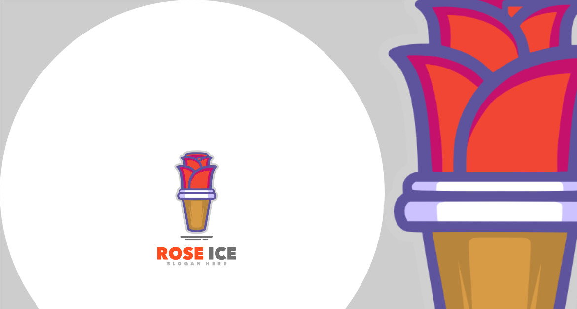 Rose ice cream mascot logo #331144 - TemplateMonster