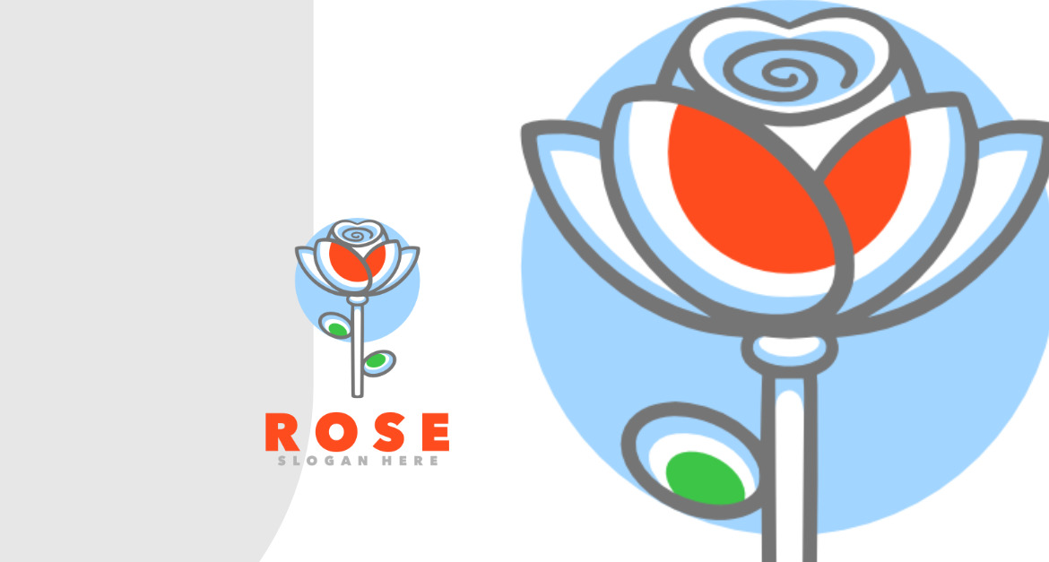 Rose simple unique logo template #331142 - TemplateMonster