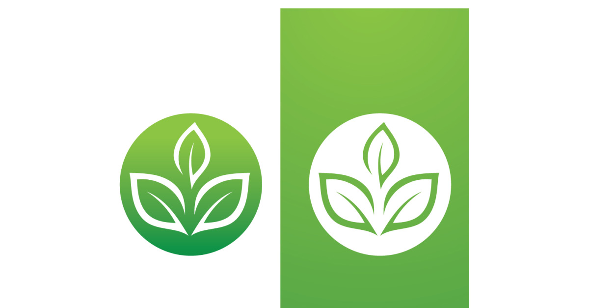 Eco leaf green fresh nature go green tree logo design template v18
