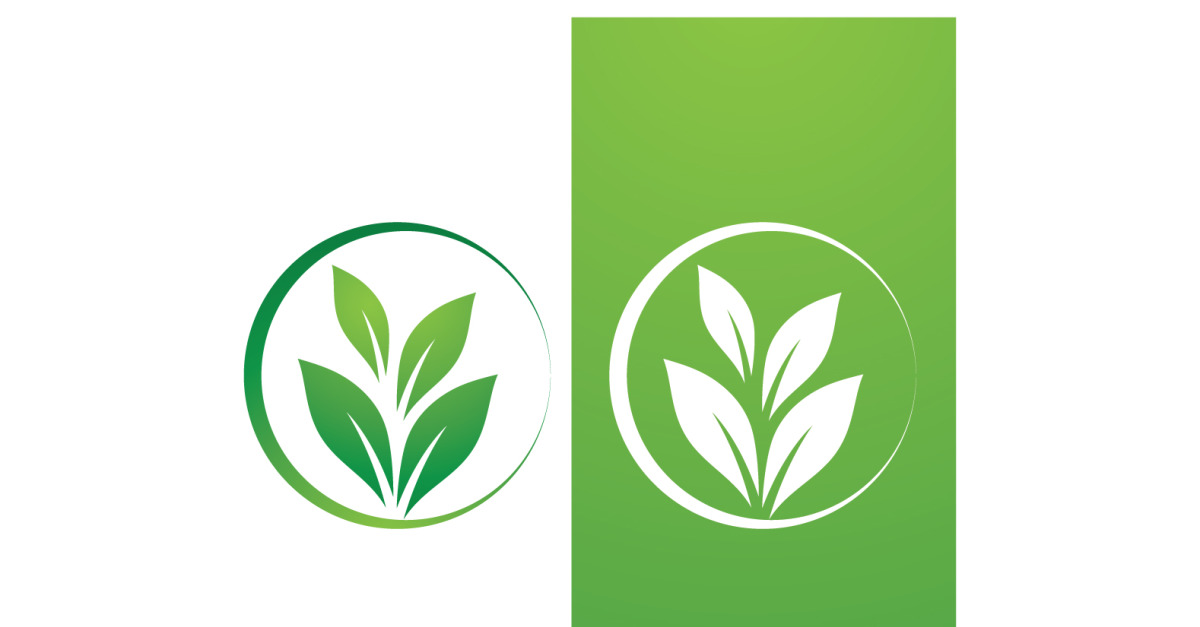 Eco leaf green fresh nature go green tree logo design template v26