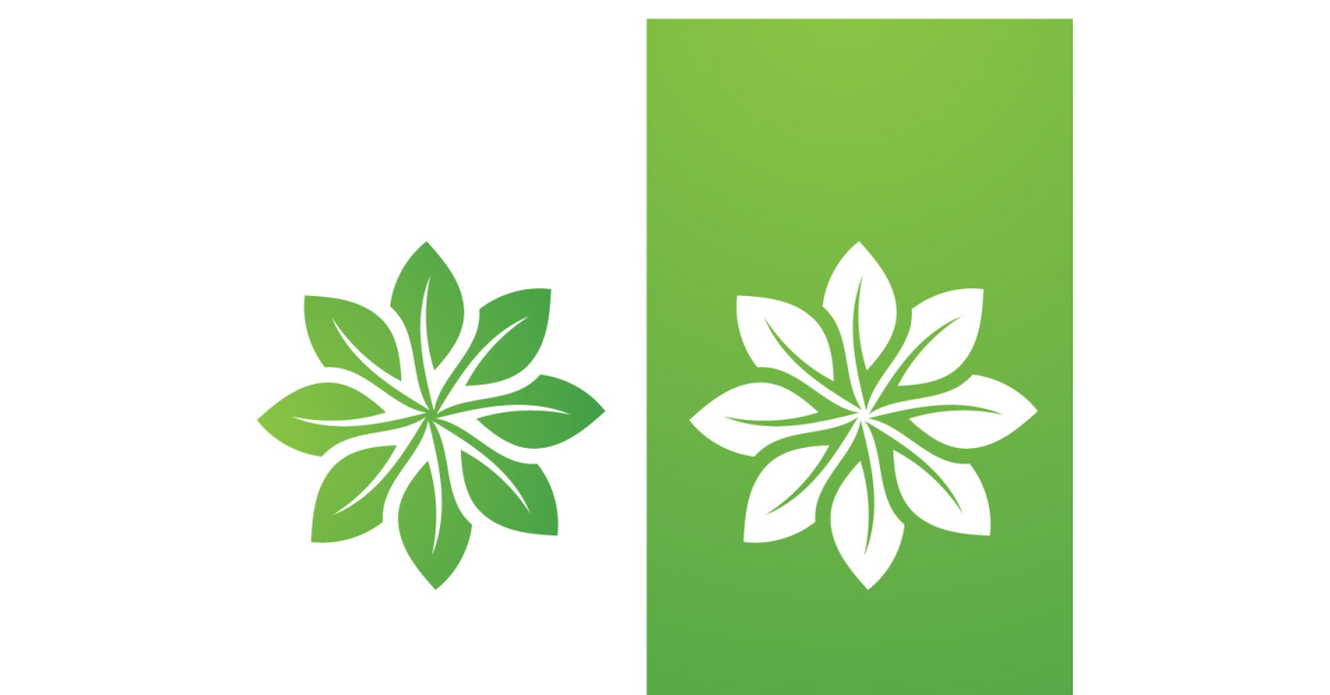 Eco leaf green fresh nature go green tree logo design template v34