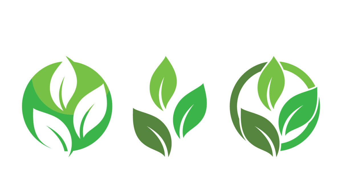 Eco leaf green fresh nature go green tree logo design template v5