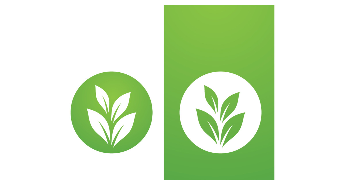Eco leaf green fresh nature go green tree logo design template v9