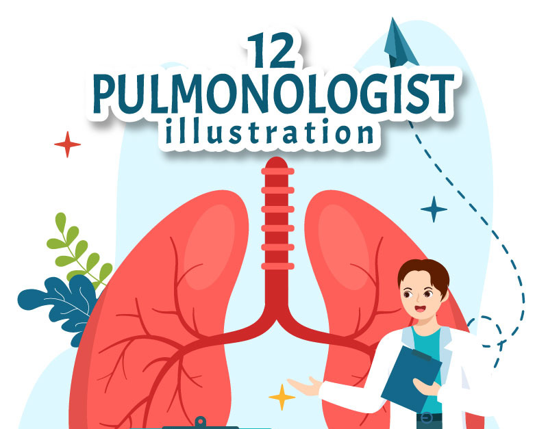 12 Pulmonologist Vector Illustration - TemplateMonster